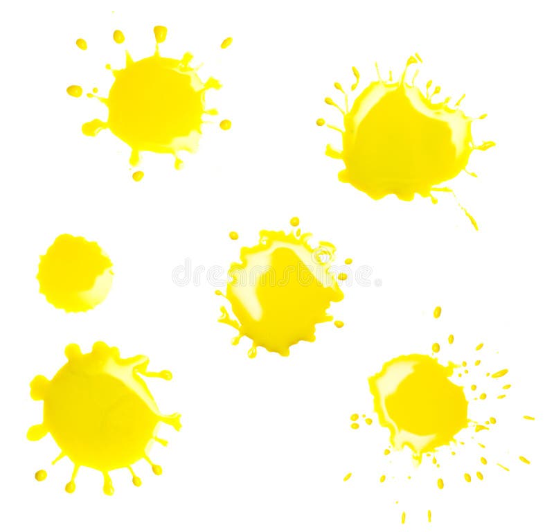 Tache De Tache Jaune Sur Le Fond Blanc Image stock - Image du jaune ...