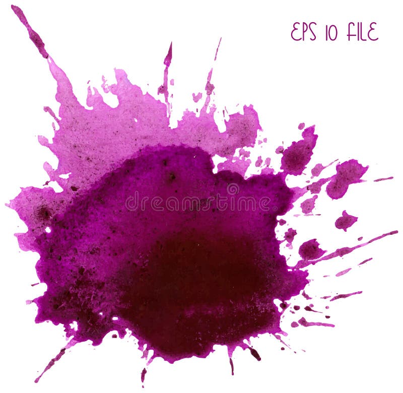 Tache de rose d'aquarelle illustration stock. Illustration du grunge ...