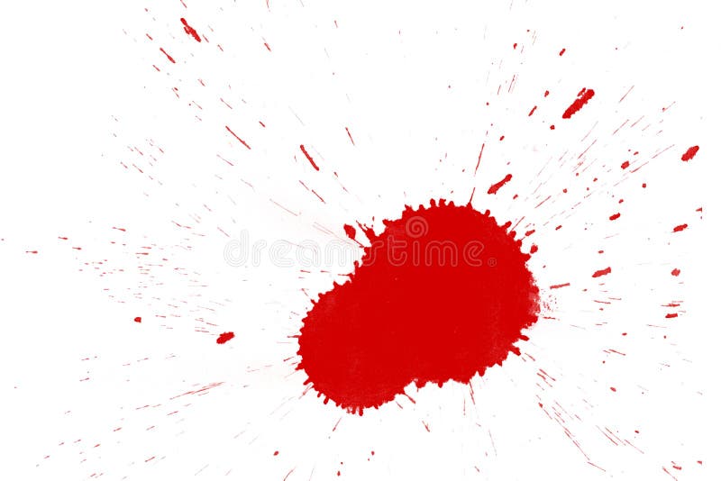 Tache De Sang Rouge Sur Le Blanc Illustration Stock - Illustration du ...