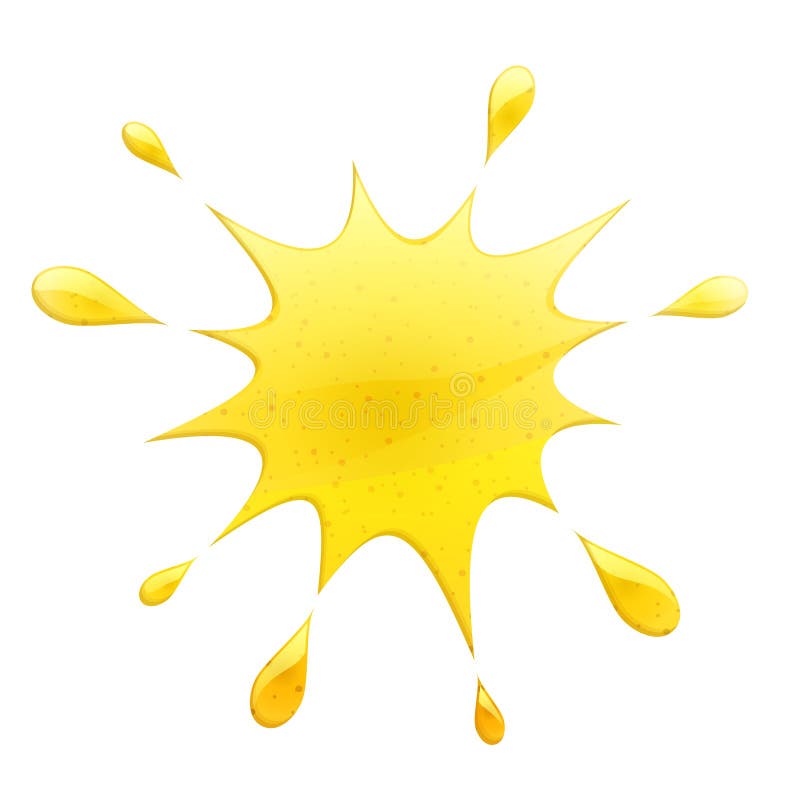 Tache Jaune D'isolement Sur Le Fond Blanc Illustration de Vecteur ...