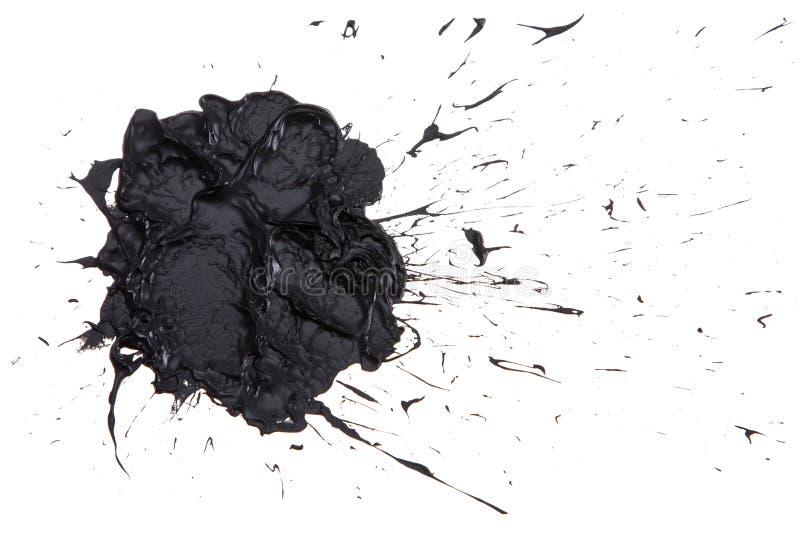 Tache noire de peinture photo stock. Image du blanc, teinture - 63402870