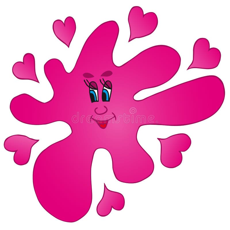 Tache Rose Sur Le Fond Blanc Illustration de Vecteur - Illustration du ...