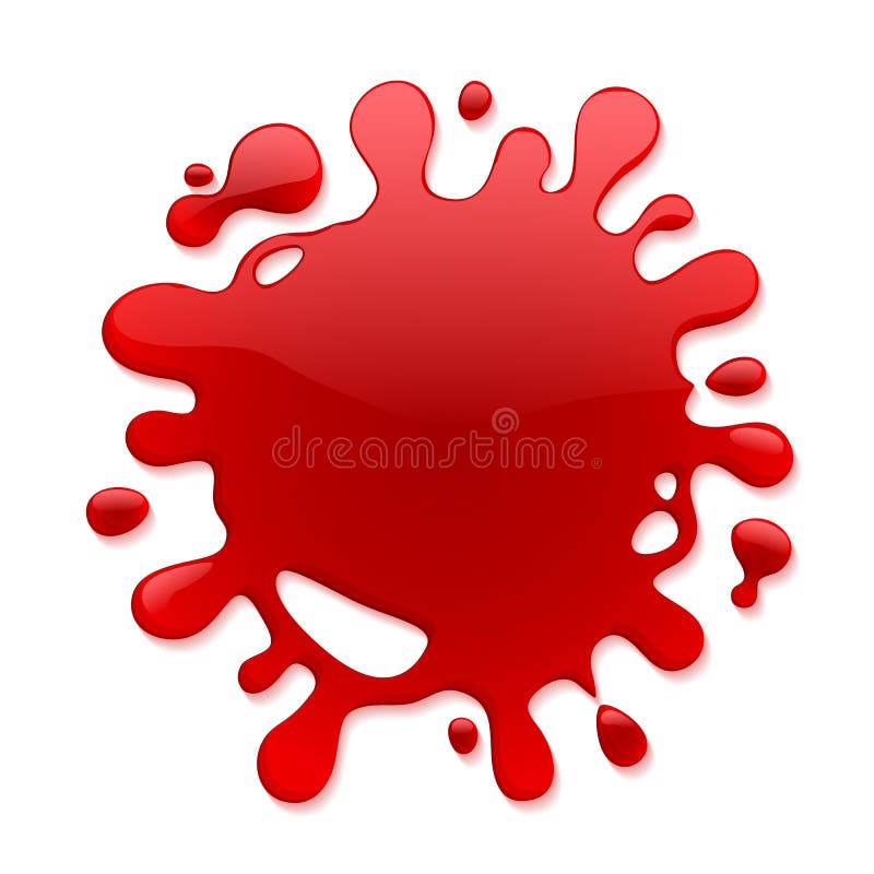 Tache Rouge D'isolement Sur Le Fond Blanc Illustration de Vecteur ...