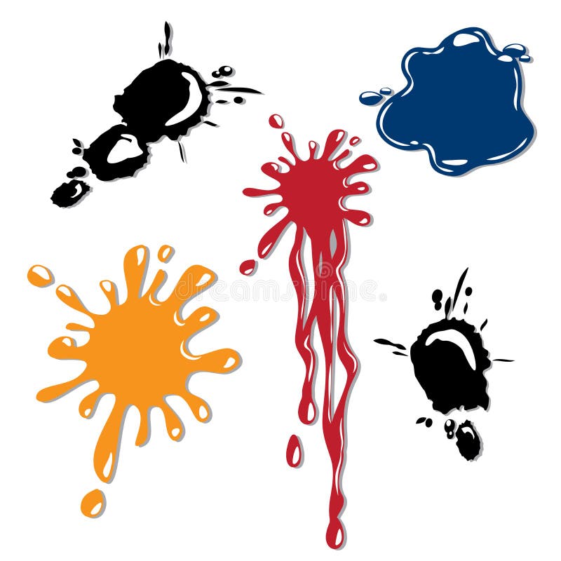 Taches Et Ensemble De Taches Mini Illustration de Vecteur ...