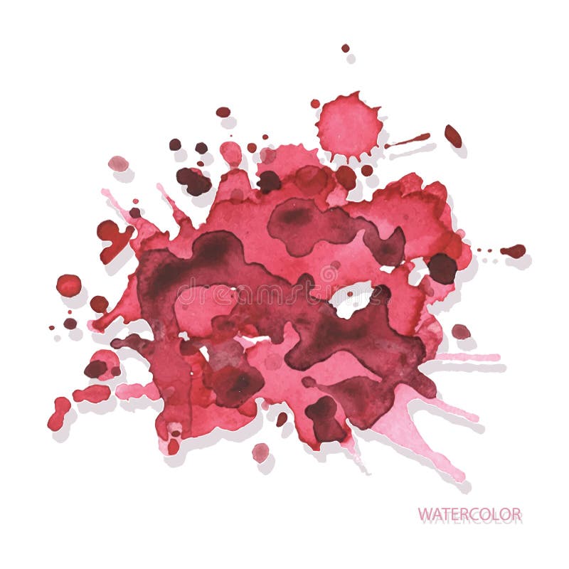 Taches roses d'aquarelle illustration de vecteur. Illustration du ...