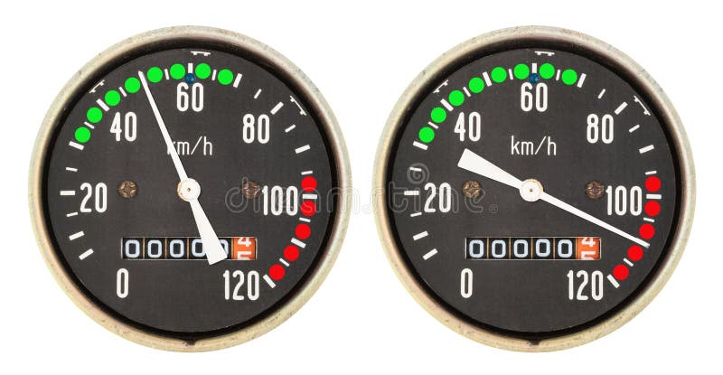 Tachimetro D'annata Isolato Immagine Stock - Immagine di misurazione ...