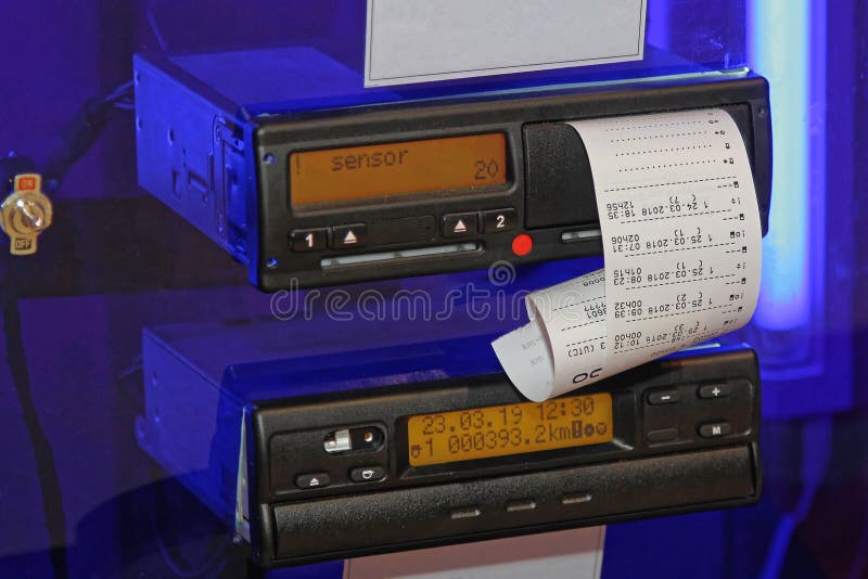 Tachograph Digital stock image. Image of printer, shipping - 143440721