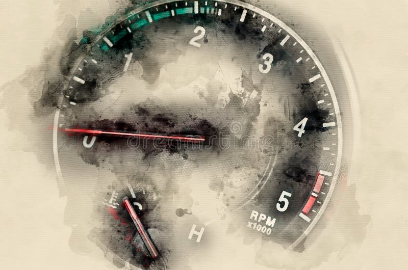 Tachometer (revolution-counter , RPM Gauge). Vector Stock Vector ...