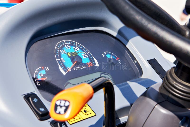 Tachometer Dashboard Steering Wheel Tractor Stock Photos - Free ...