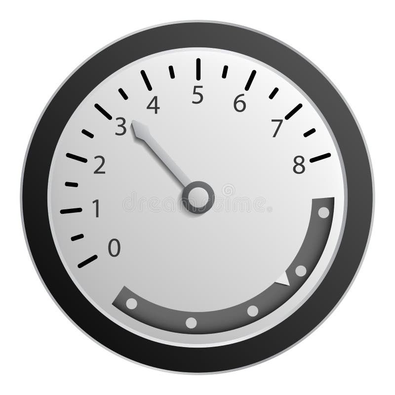 Tachometer Icon, Realistic Style Stock Vector - Illustration of ...