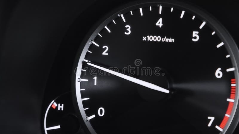 Tachometer Needle in the Car. Auto Sport Stock Footage - Video of motor ...
