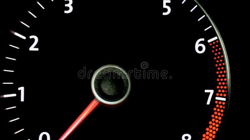 Tachometer on Digital Dashboard of Car Stock Video - Video of kilometer ...