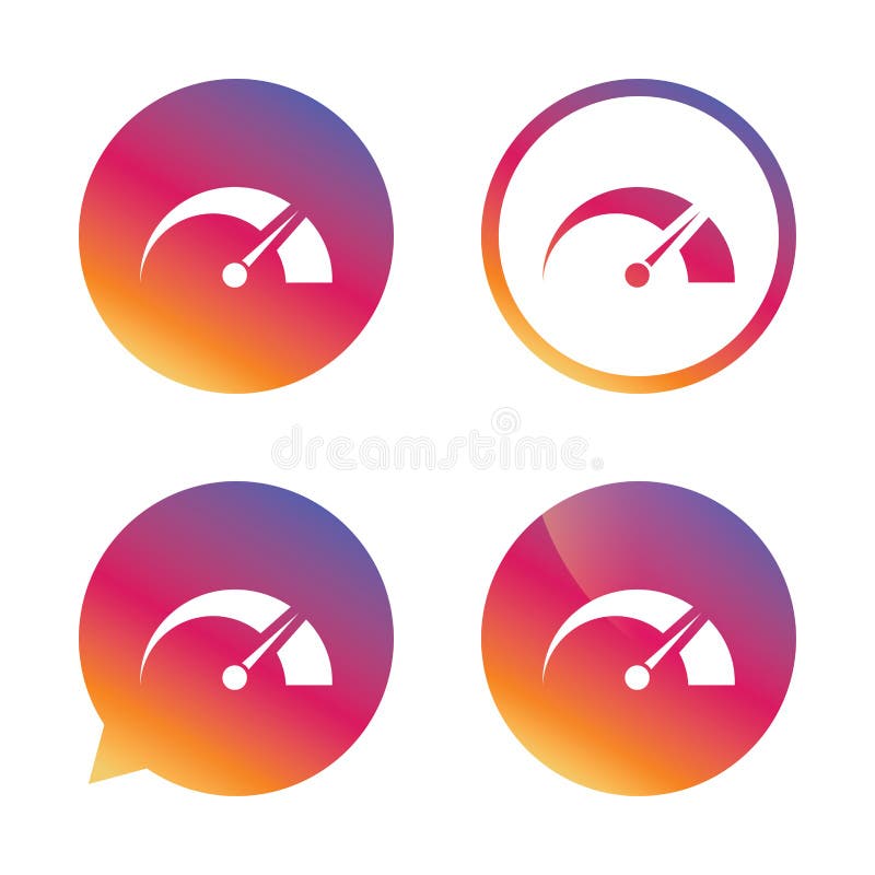 Tachometer Sign Icon. Revolution-counter Symbol Stock Vector ...