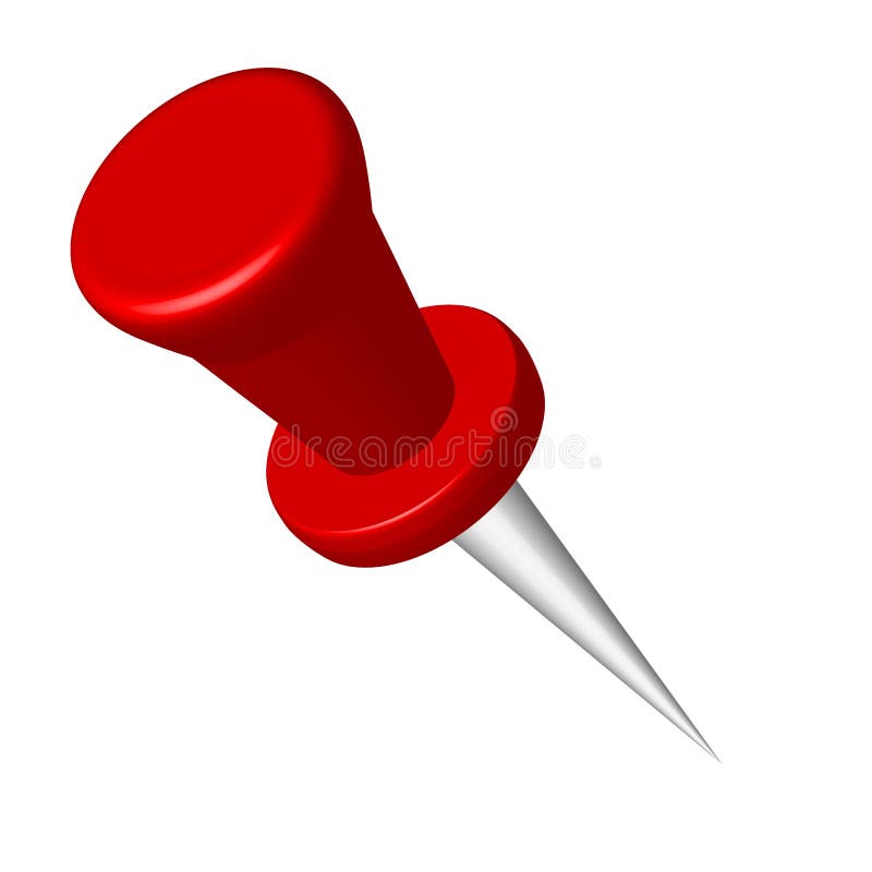 Tachuela en blanco ilustración del vector. Ilustración de sostenido ...