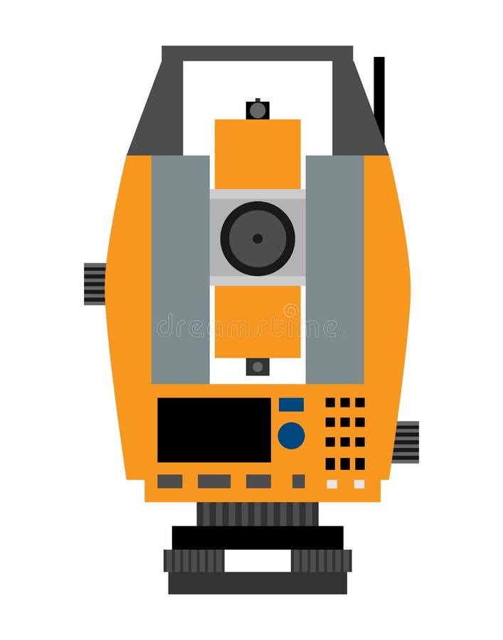 Tachymeter. Device for Measuring Angles and Distances Apparatus. Vector ...