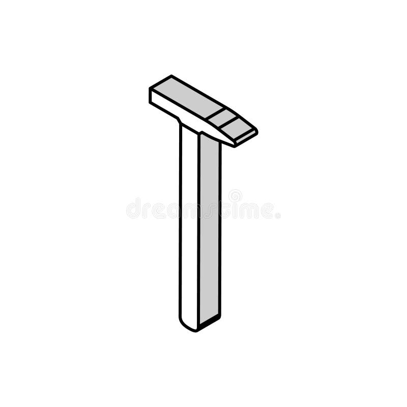 Tack Hammer Tool Isometric Icon Vector Illustration Stock Illustration ...