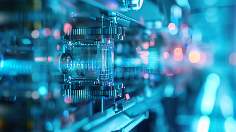 Tack-Sharp Quantum Computer Core Stock Illustration - Illustration of ...