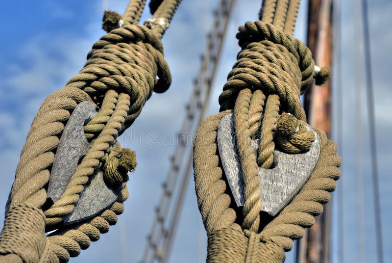 Block and Tackle with Rope stock image. Image of rope - 15220807
