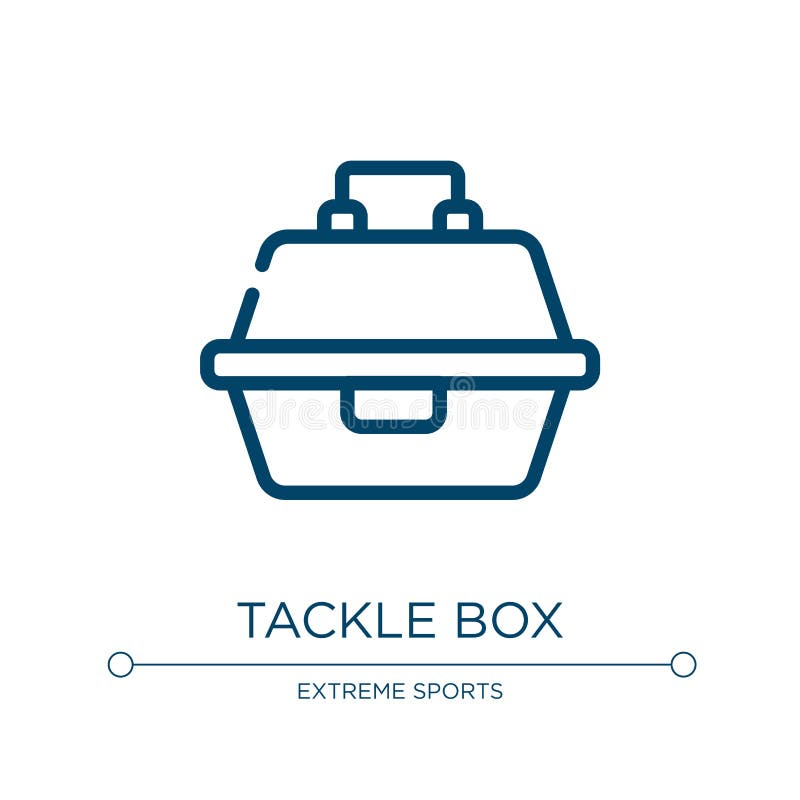 Tackle Box Icon. Linear Vector Illustration from Fisherman Collection ...