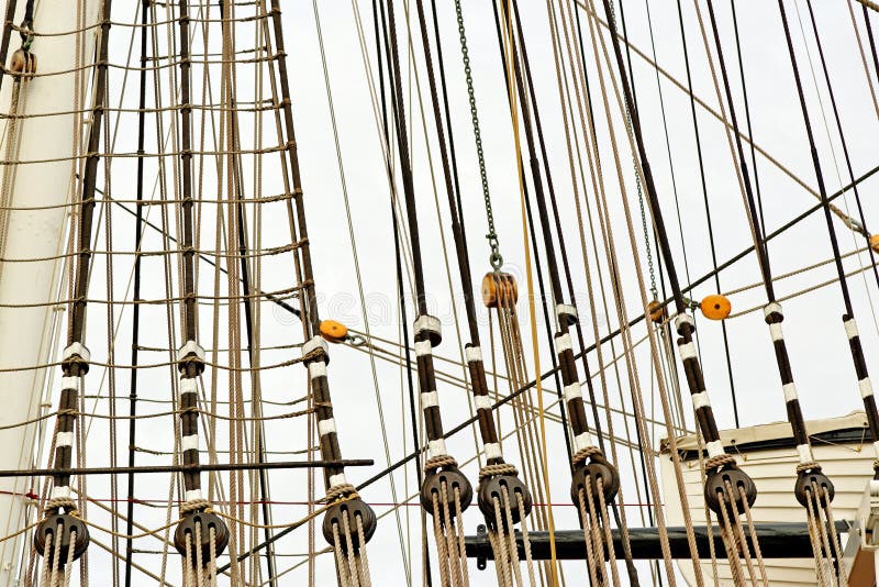 Tackle on a sailing ship stock photo. Image of nautical - 167979160