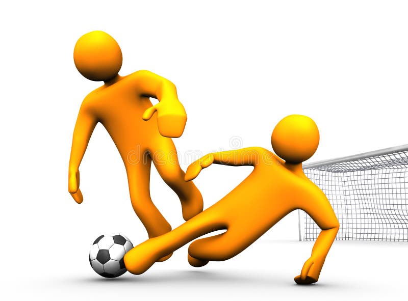 Tackle Soccer stock illustration. Illustration of close - 12786419
