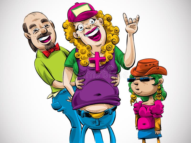 Tacky Cartoon Family Stock Illustrations – 10 Tacky Cartoon Family ...