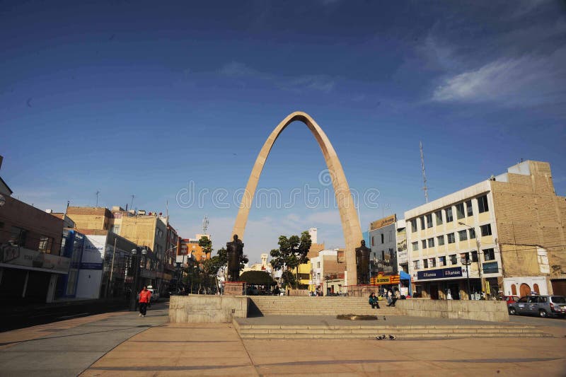 Tacna Peru Main Square with Historical Arc Editorial Stock Photo ...
