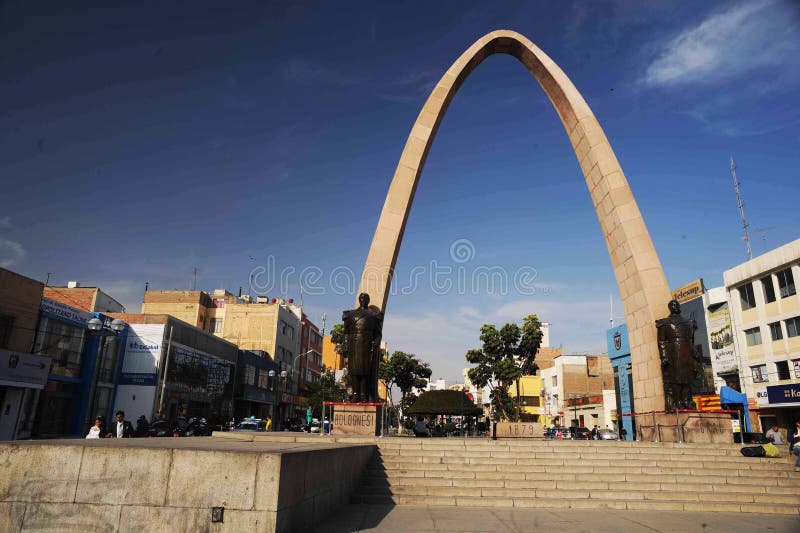 Tacna Peru Main Square with Historical Arc Editorial Image - Image of ...