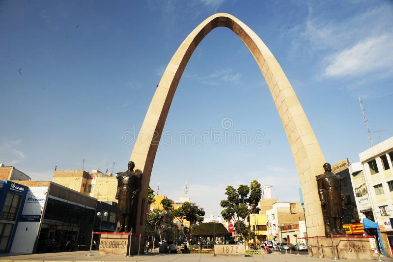 Tacna Peru Main Square with Historical Arc Editorial Photography ...