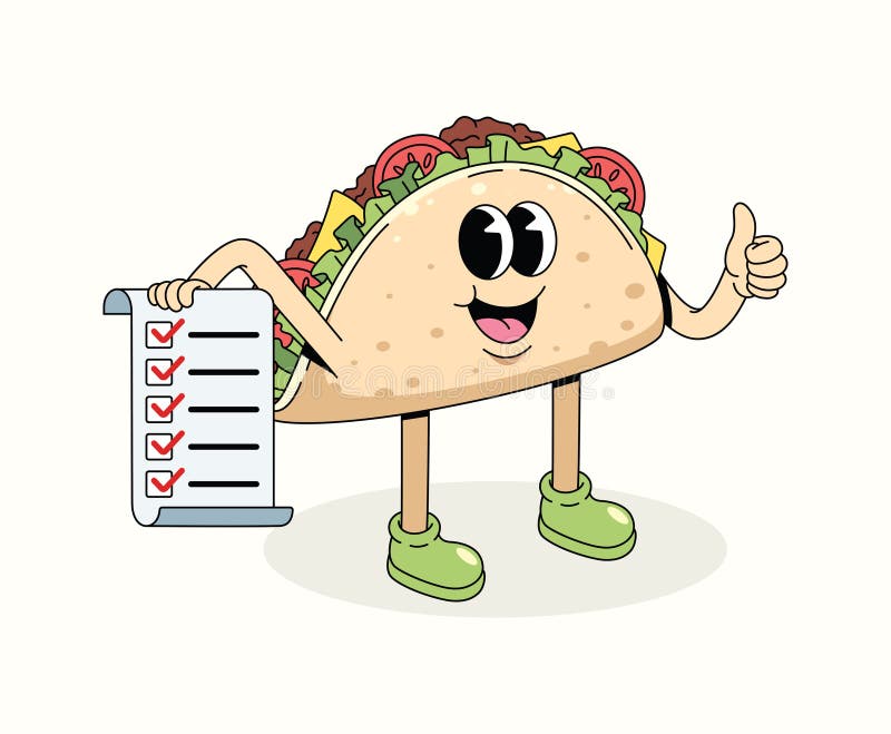 Taco Checklist Stock Illustrations – 13 Taco Checklist Stock ...