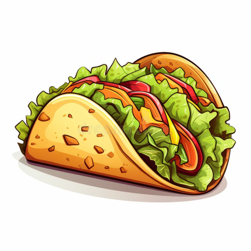 Taco De Dibujos Animados Coloridos Con Lechuga Y Carne Stock de ... Taco De Dibujos Animados Coloridos Con Lechuga Y Carne Stock de ...