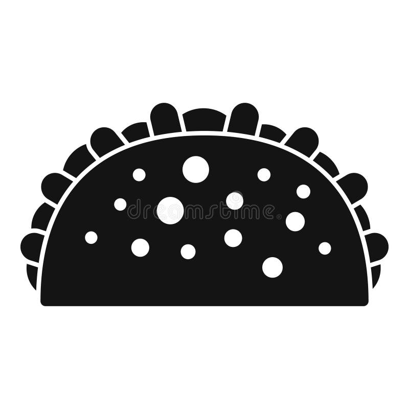 Taco Food Icon Simple Vector. Mexican Food Stock Vector - Illustration ...
