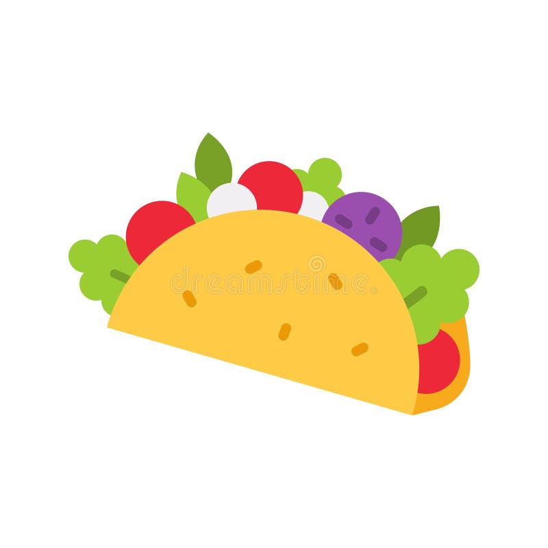 Taco Icon Image. stock vector. Illustration of food - 284252226