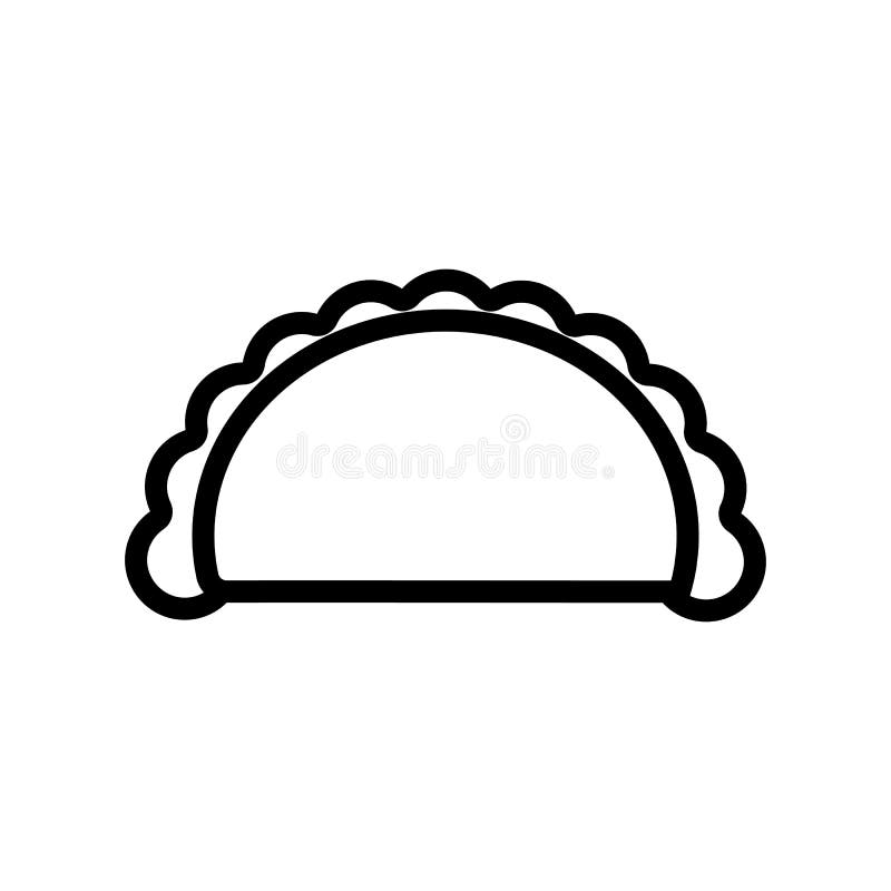 Taco Icon Vector. Isolated Contour Symbol Illustration Stock Vector ...