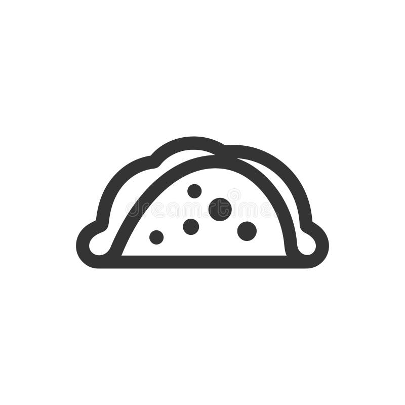 Taco Icon stock vector. Illustration of food, taco, symbol - 296705815