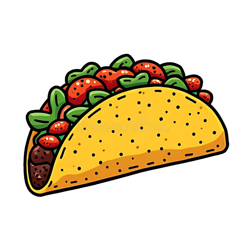 Taco Vector Illustrations and Vectors Isolated on White Background ...