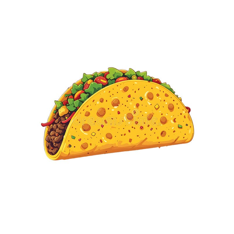 Taco Vector Illustrations and Vectors Isolated on White Background ...