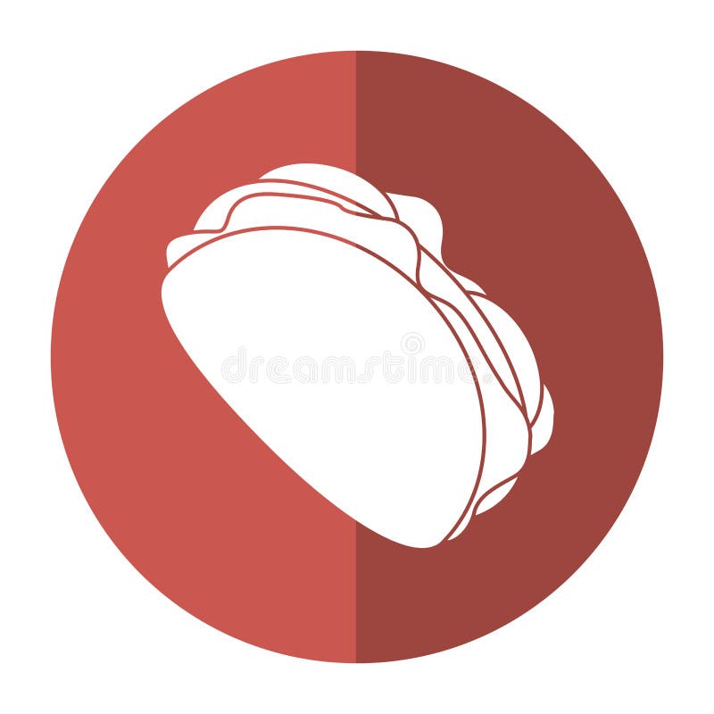 Taco mexican food shadow stock illustration. Illustration of restaurant ...