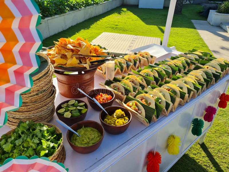 Taco and nacos stock photo. Image of cuisine, vegetable - 262611420