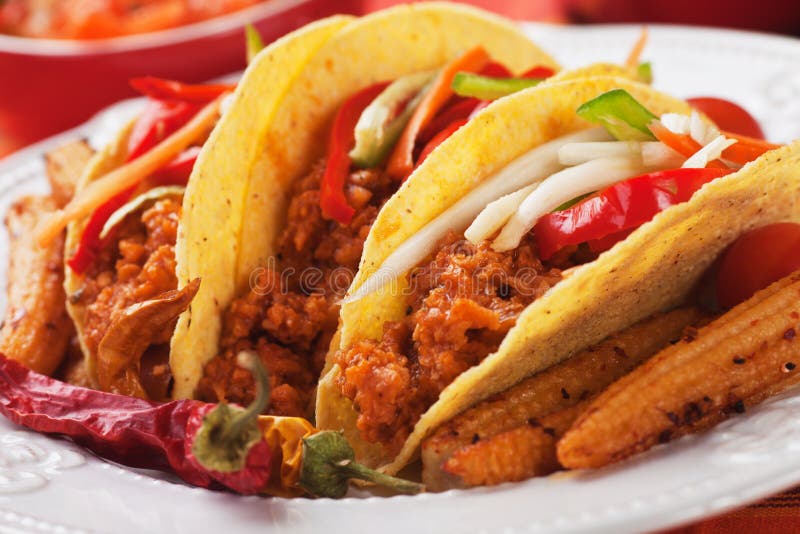 Taco shells stock photo. Image of horizontal, spicy, ground - 36920020