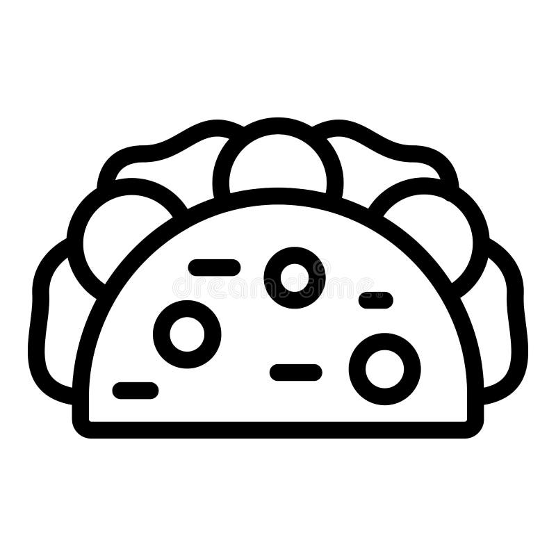 Taco Snack Icon, Outline Style Stock Vector - Illustration of taco ...