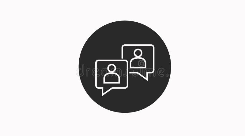 Users Talk Icon. Vector Isolated Editable Illustration of Users Talk ...