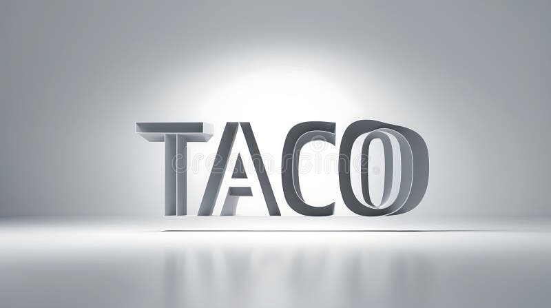 Taco Typography with 3D Effect and Soft Lighting on a Neutral ...