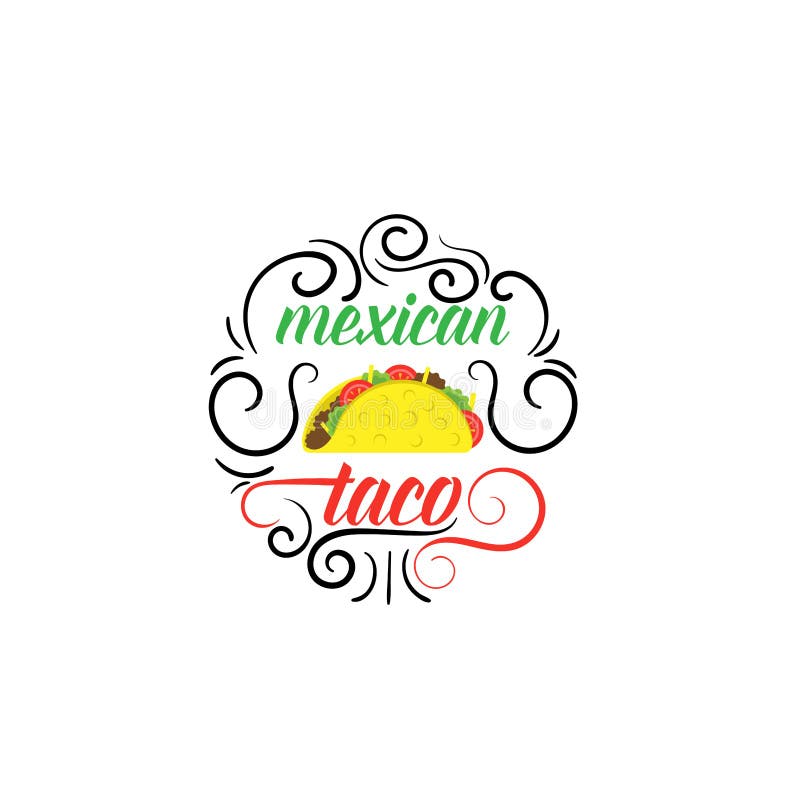 Taco Vector Illustration in Flat Style. Taco Mexican Food. Traditional ... Taco Vector Illustration in Flat Style. Taco Mexican Food. Traditional ...