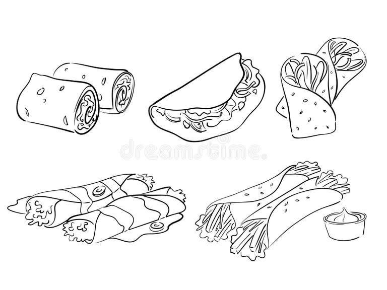 Vegetable Wrap Stock Illustrations – 8,663 Vegetable Wrap Stock ...