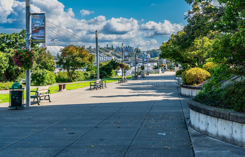 Tacoma Foss Waterway Walkway 6 Stock Image - Image of waterway ...
