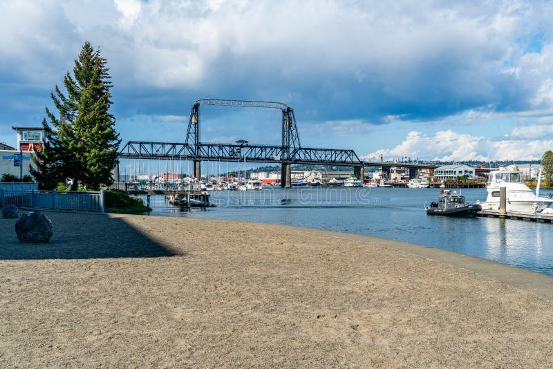 Tacoma Murray Morgan Bridge 2 Stock Photo - Image of morgan ...
