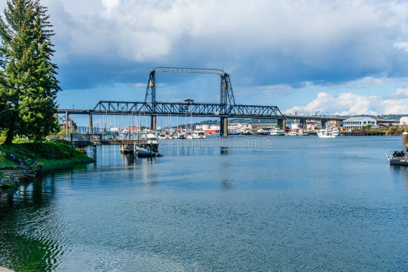 Tacoma Murray Morgan Bridge 3 Stock Image - Image of scenic ...