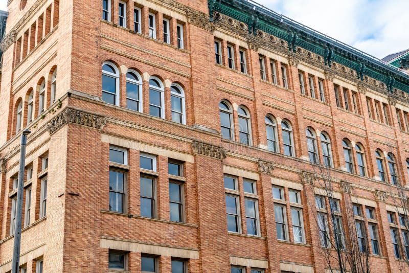 Tacoma Old City Hall Windows Stock Image - Image of symetric ...