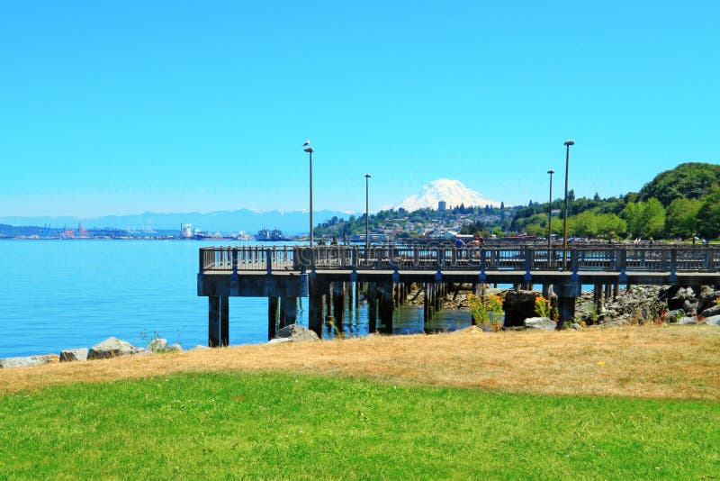 Tacoma. Pier view. WA stock photo. Image of view, public - 40686598